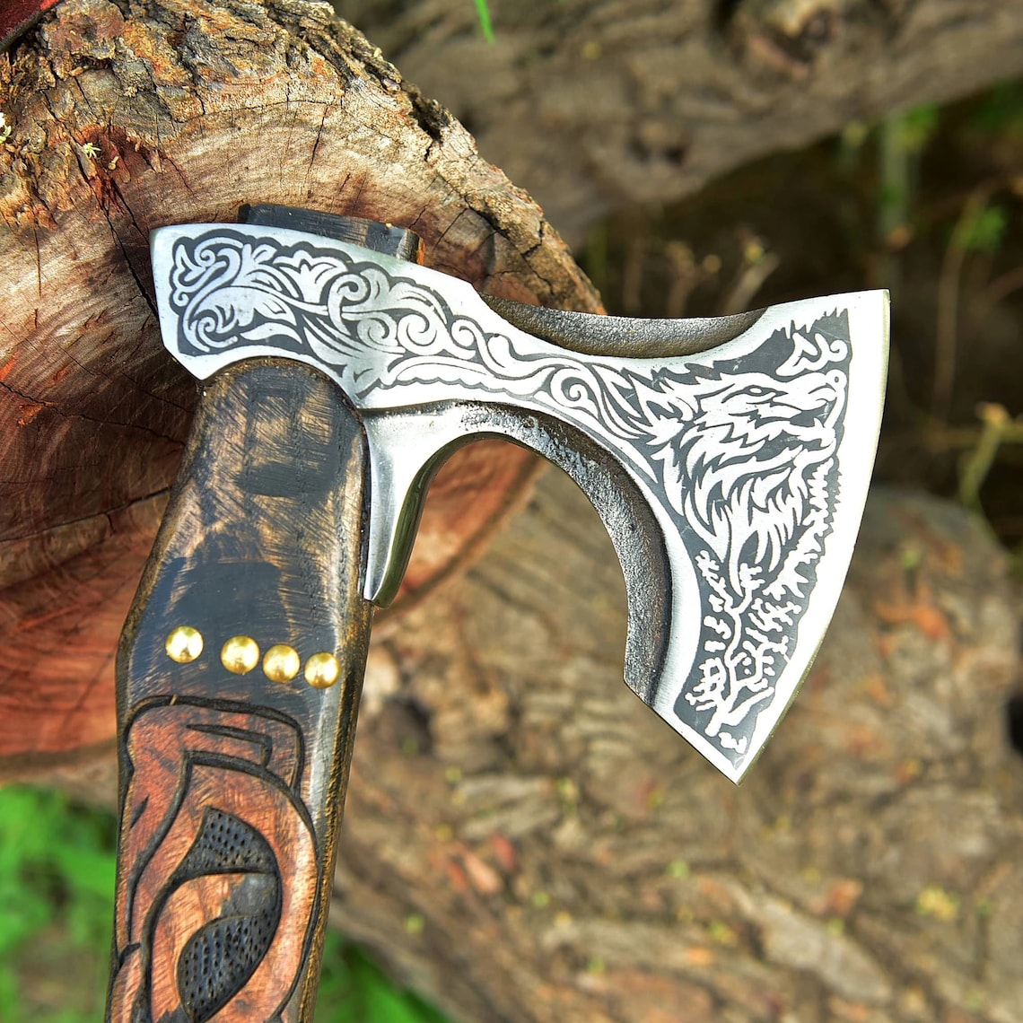 Ragnar Viking Axe Handmade Axe With Leather Sheath Carbon Steel Axe ...