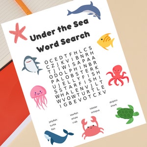 Under the Sea Word Search Worksheet Digital Download - Etsy Canada