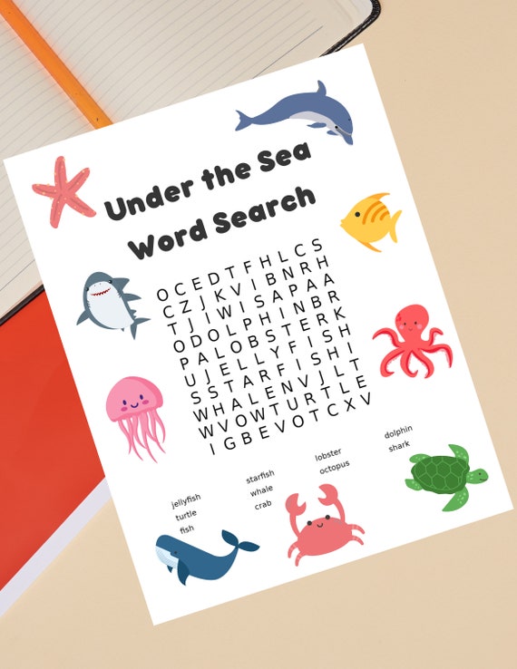 Under the Sea Word Search Worksheet Digital Download - Etsy Canada