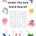 Under the Sea Word Search Worksheet Digital Download - Etsy Canada