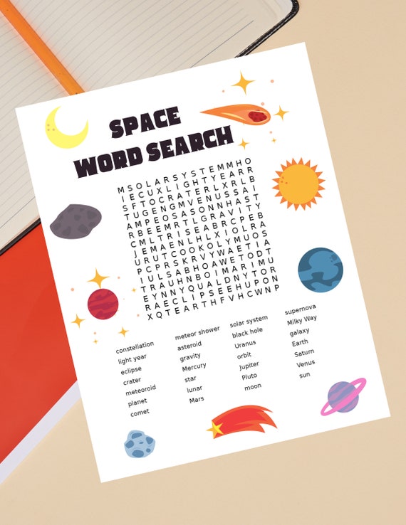 Science Worksheets Word Search Planets