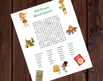 Girl Scout Word Search - Etsy