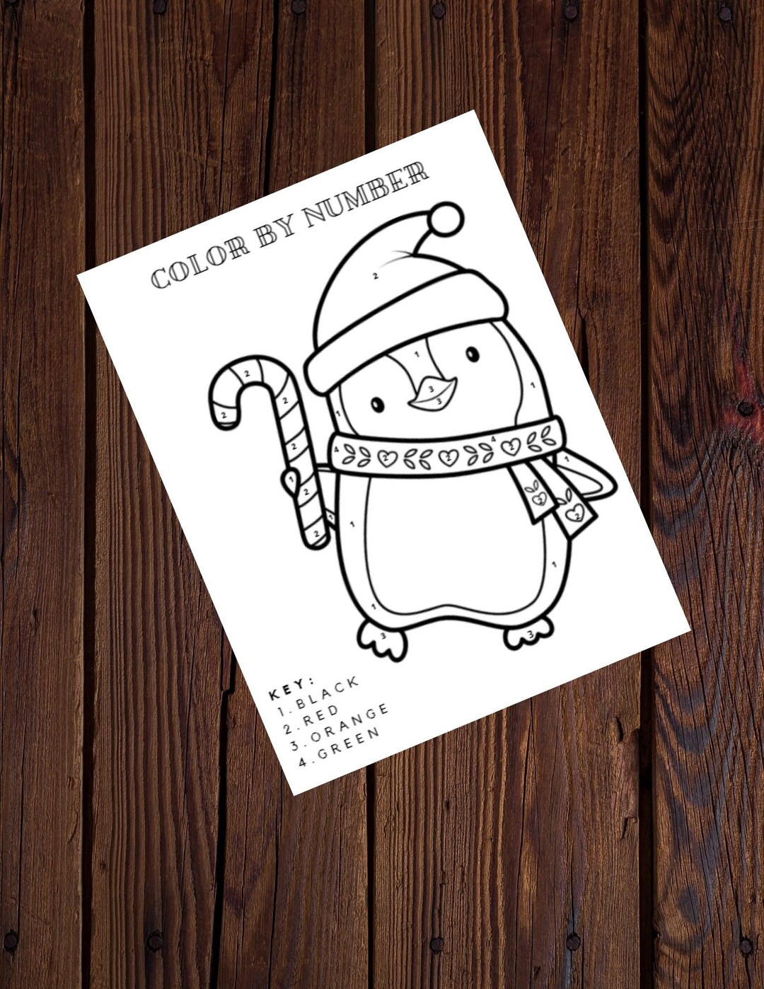 Kid's Penguin Color by Number Digital Download - Etsy