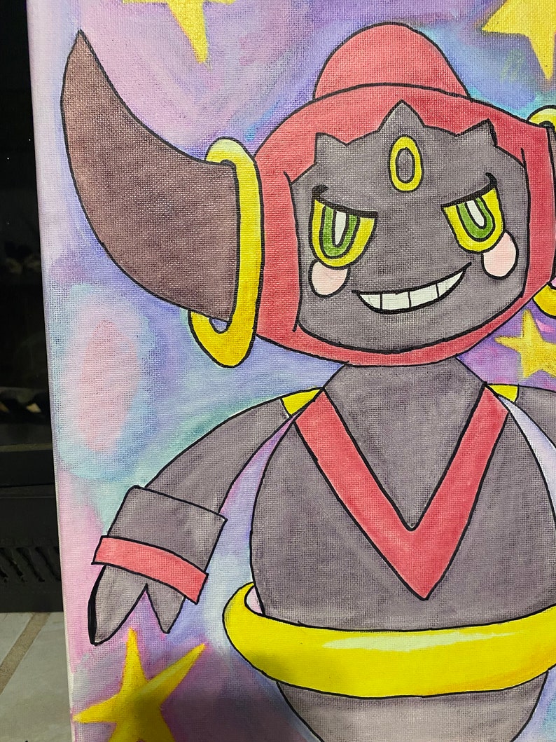Hand-drawn Ink Colored Hoopa Pokémon Artwork - Etsy