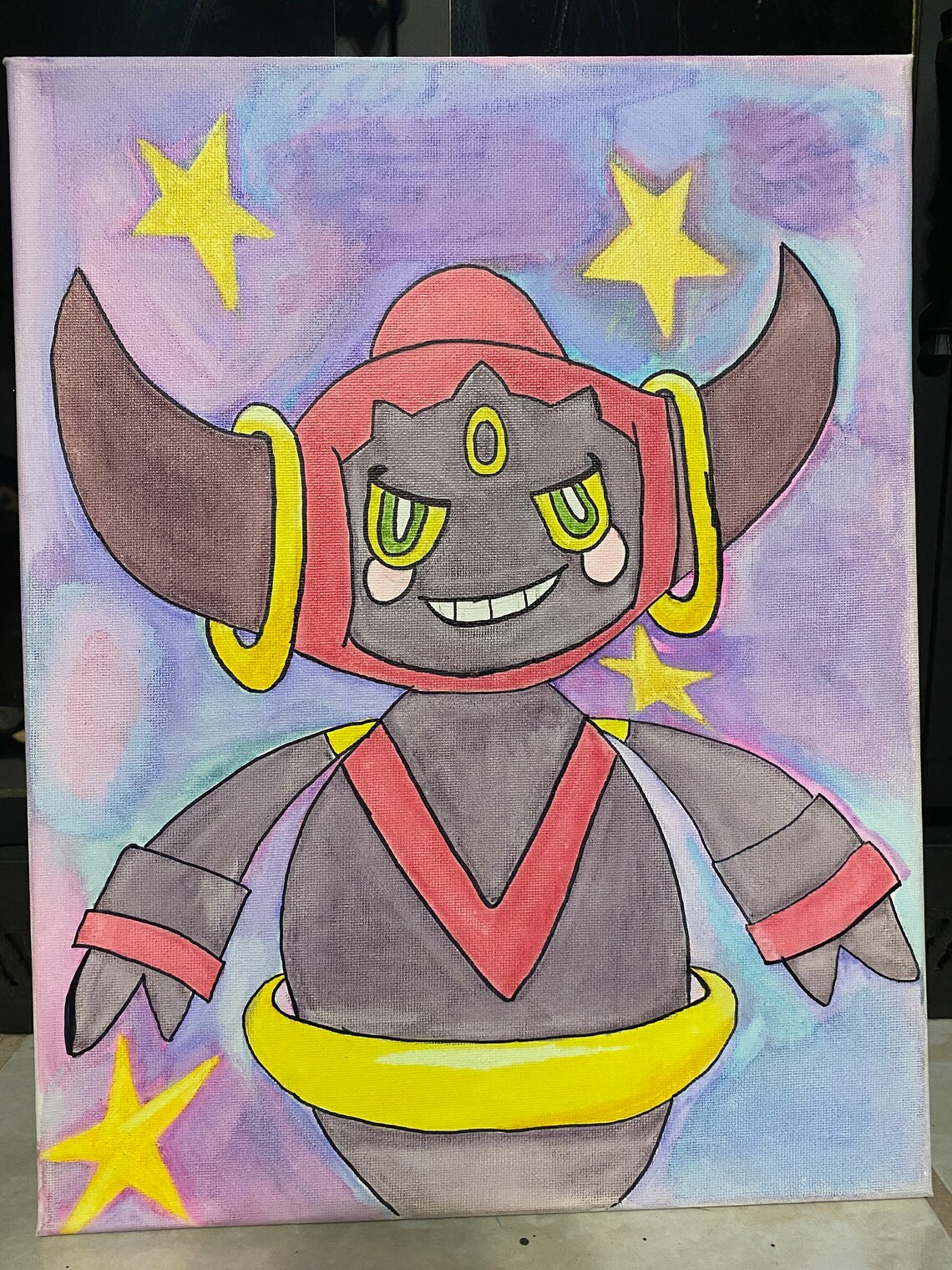 Hand-drawn Ink Colored Hoopa Pokémon Artwork - Etsy