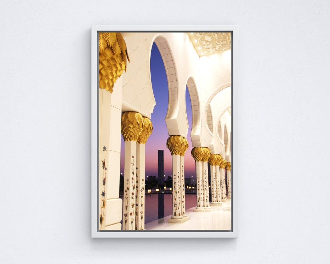 Printed Poster - Abu Dhabi - Sheikh Zayed Grand Mosque View - Etsy