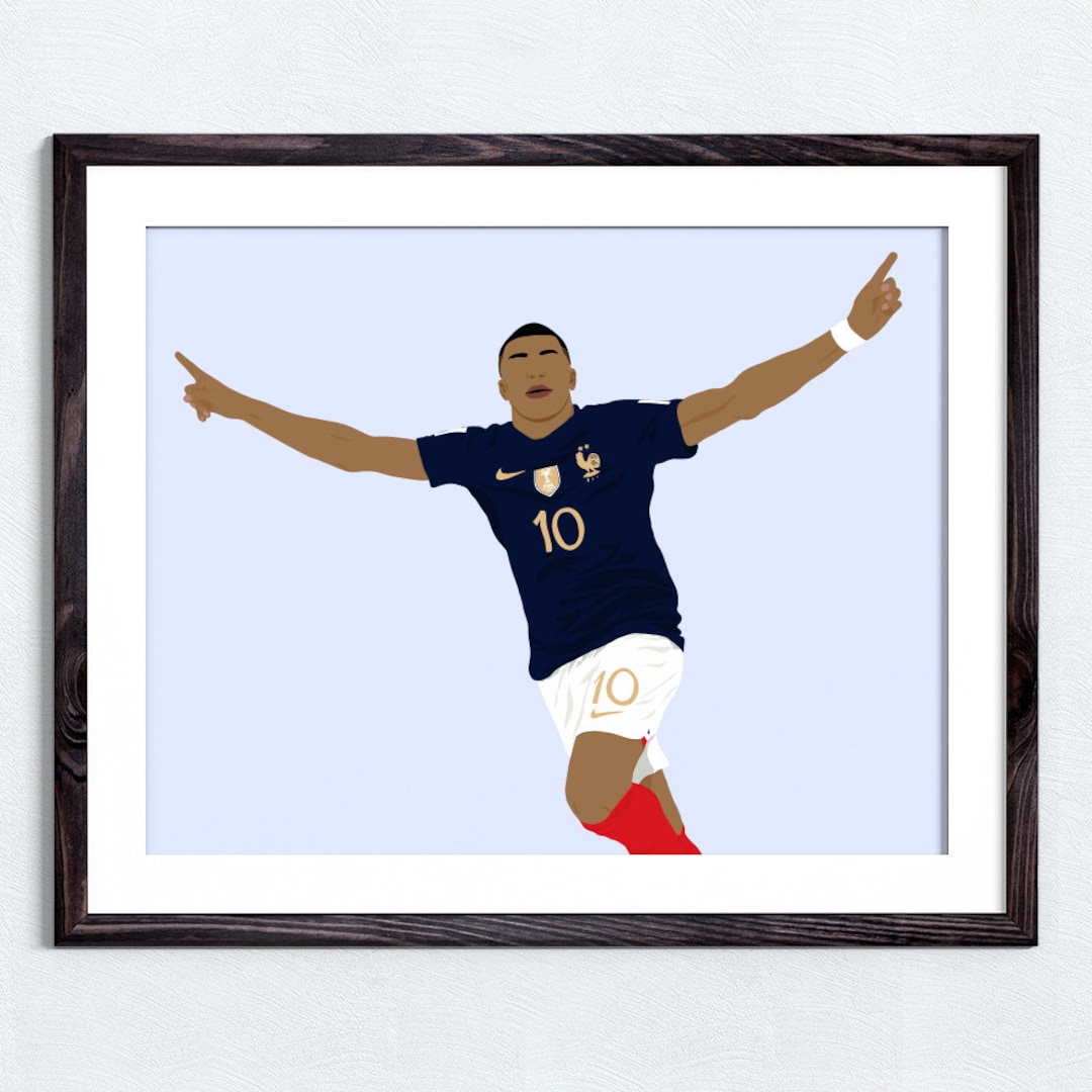 Kylian Mbappé - Minimalistic Poster - Etsy