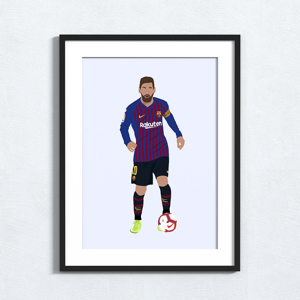 Lionel Messi - Minimalistic Poster - Etsy