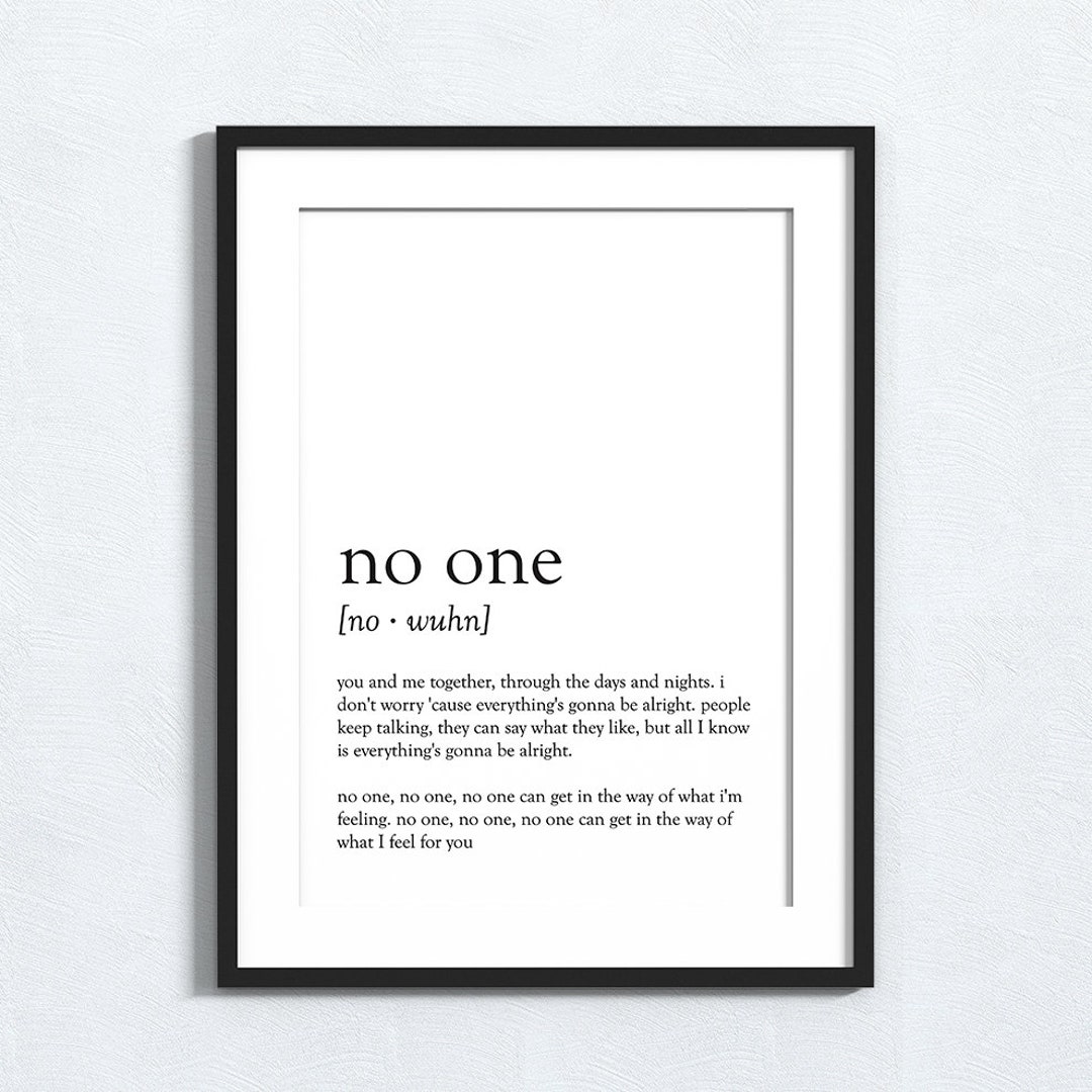 No One - Alicia Keys - Printable Quote - Etsy