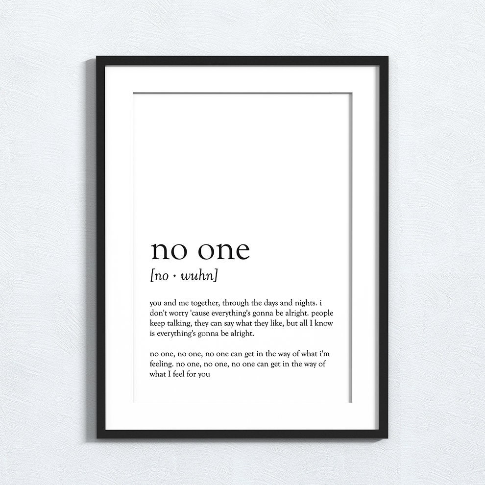 No One - Alicia Keys - Printable Quote - Etsy