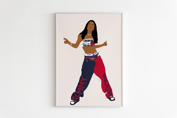 Aaliyah Minimalistic Poster | Etsy