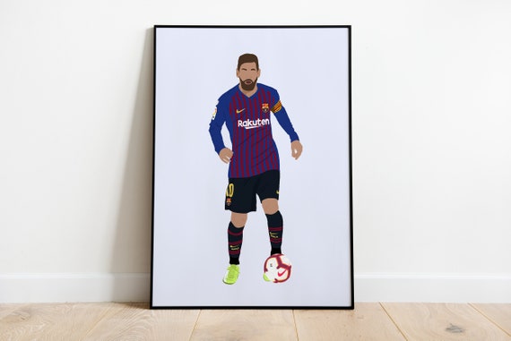 Lionel Messi Minimalistic Poster - Etsy Singapore
