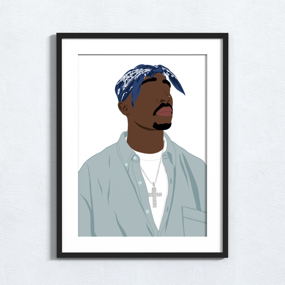 Tupac - Minimalistic Poster - Etsy