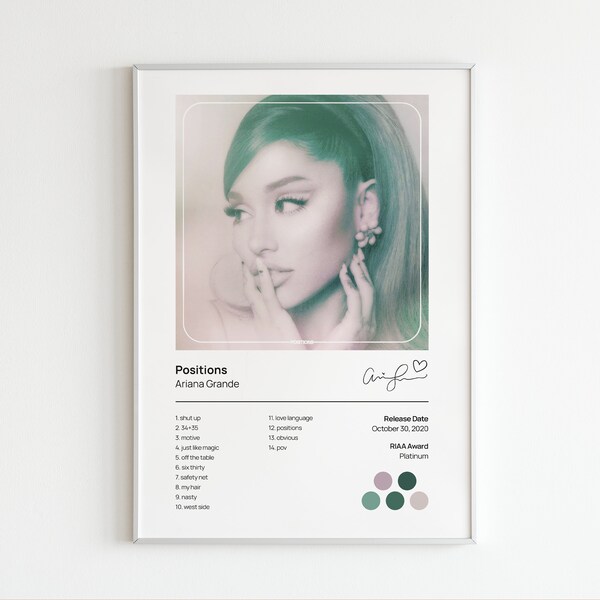 Ariana Grande Positions Album Poster - Etsy