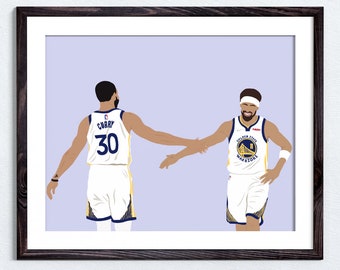 Splash Brothers Poster, Stephen Curry Art, Klay Thompson Art, Office ...