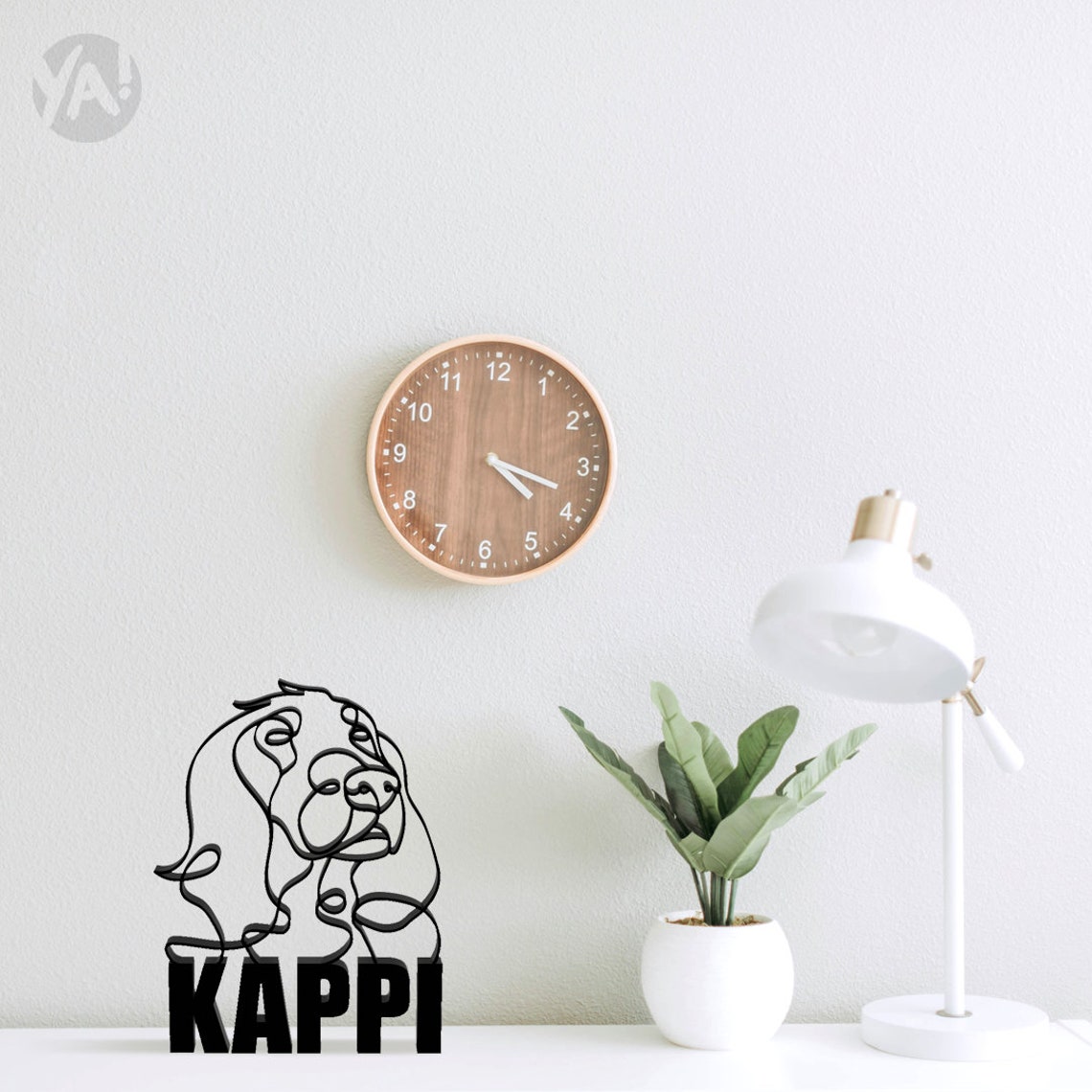 Personalized Pet Name Lineart Decor, Custom Pet Name, 3D Printed ...