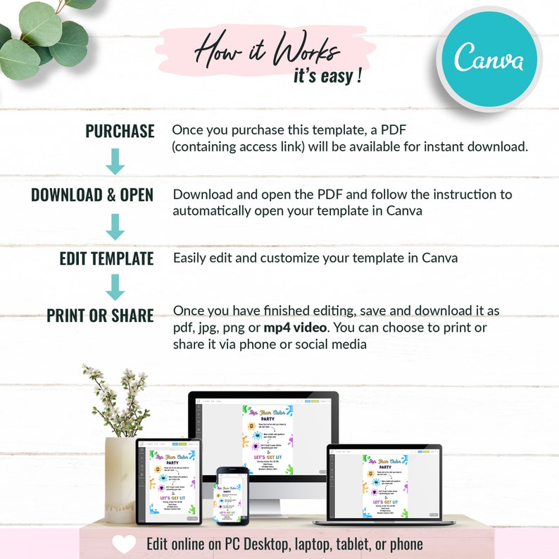 Editable Party Invitation Rep Your Color Color Theme Party - Etsy