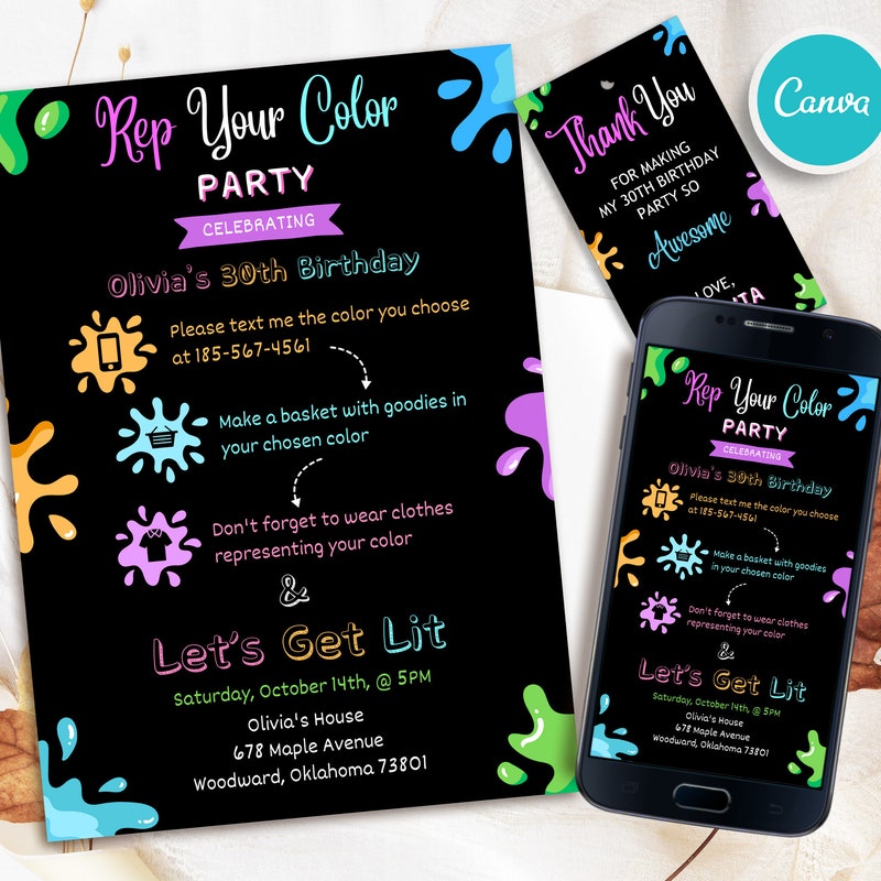 Theme Party Invites - Etsy
