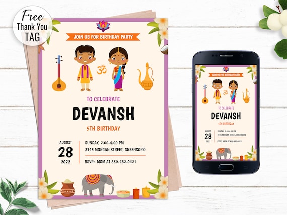 Indian Printable Party Invites Indian Griha Pravesam Invitation Card
