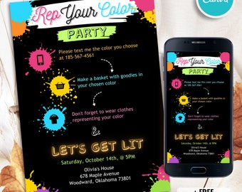 Night Club Theme Birthday Party Invitation Template, Dancing Bar 21st ...