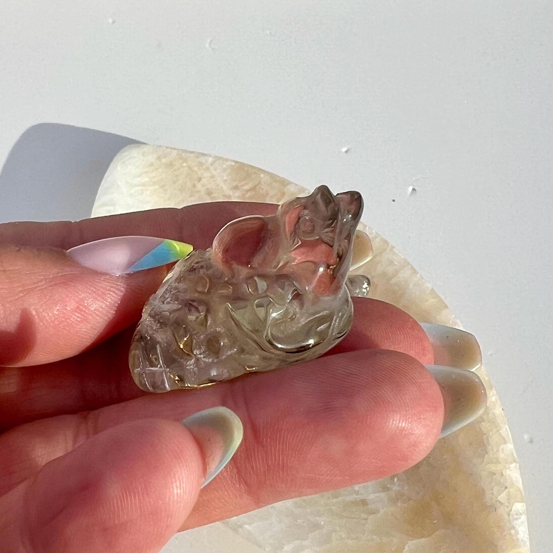 Smoky Quartz Money Toad: Crystal Carving, Feng Shui Decor - Etsy