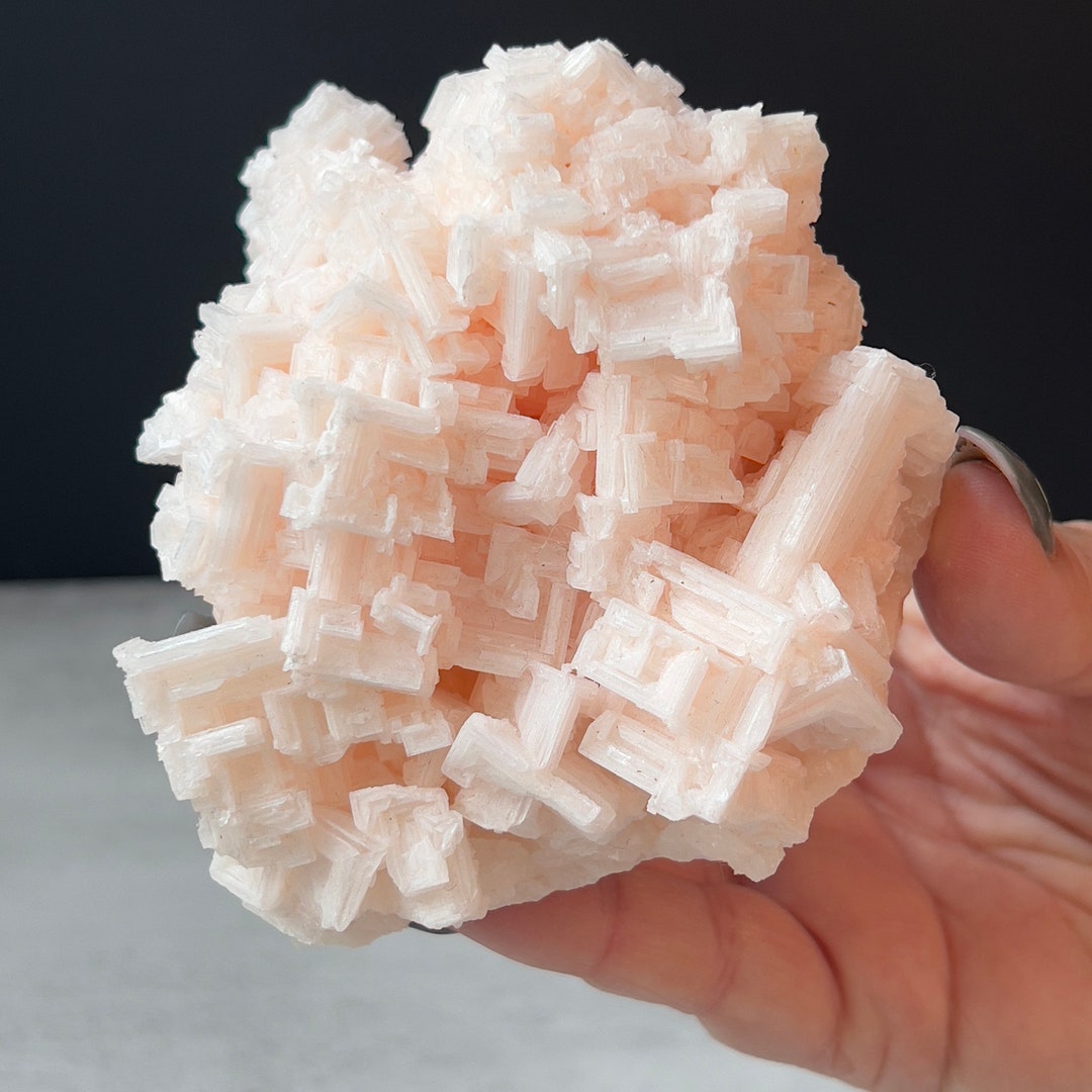 Large Baby Pink Halite Specimen From Owens Lake | Pink Halite Cluster ...