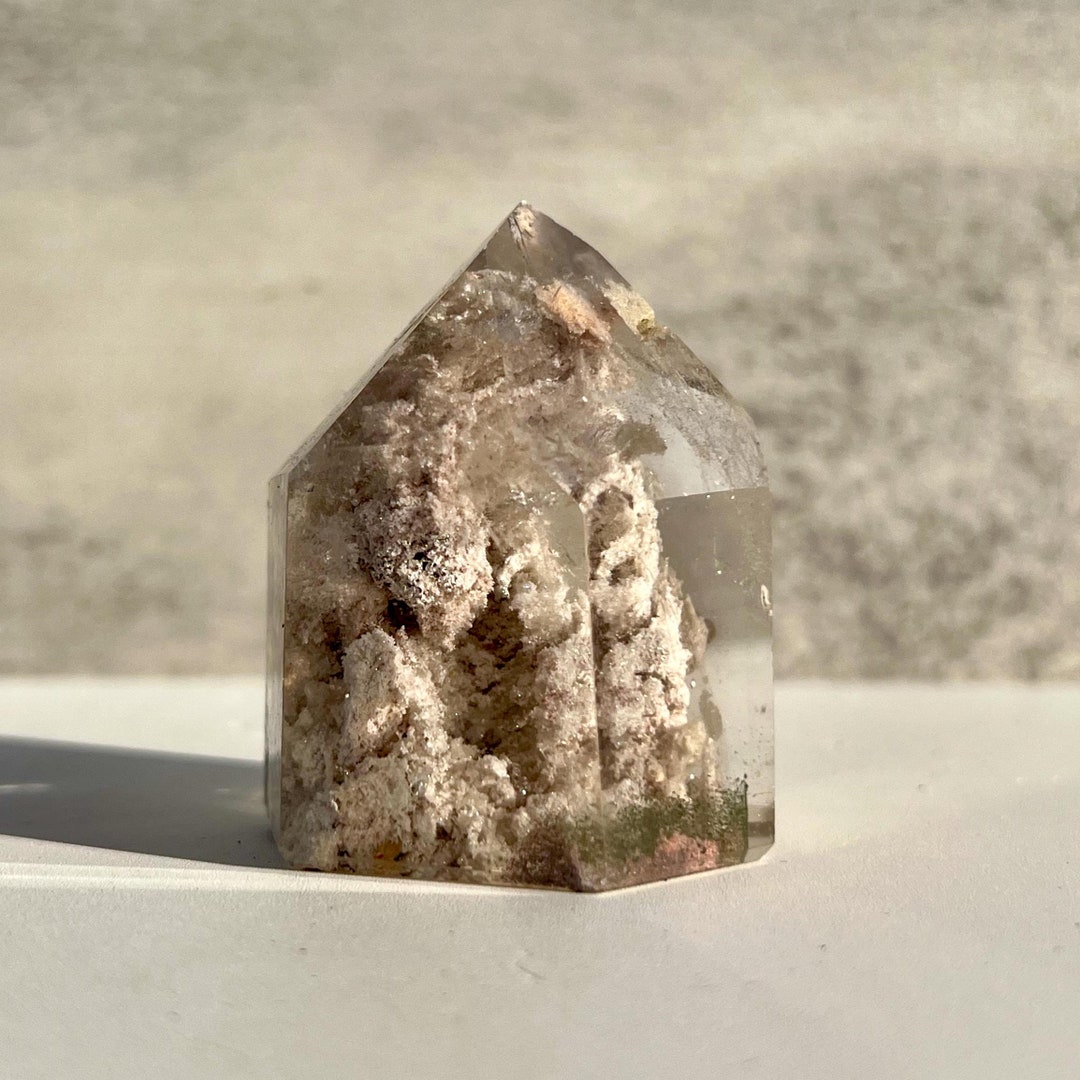 Chunky Garden Quartz Tower From Brazil | Iolite Inclusion Clear Quartz ...