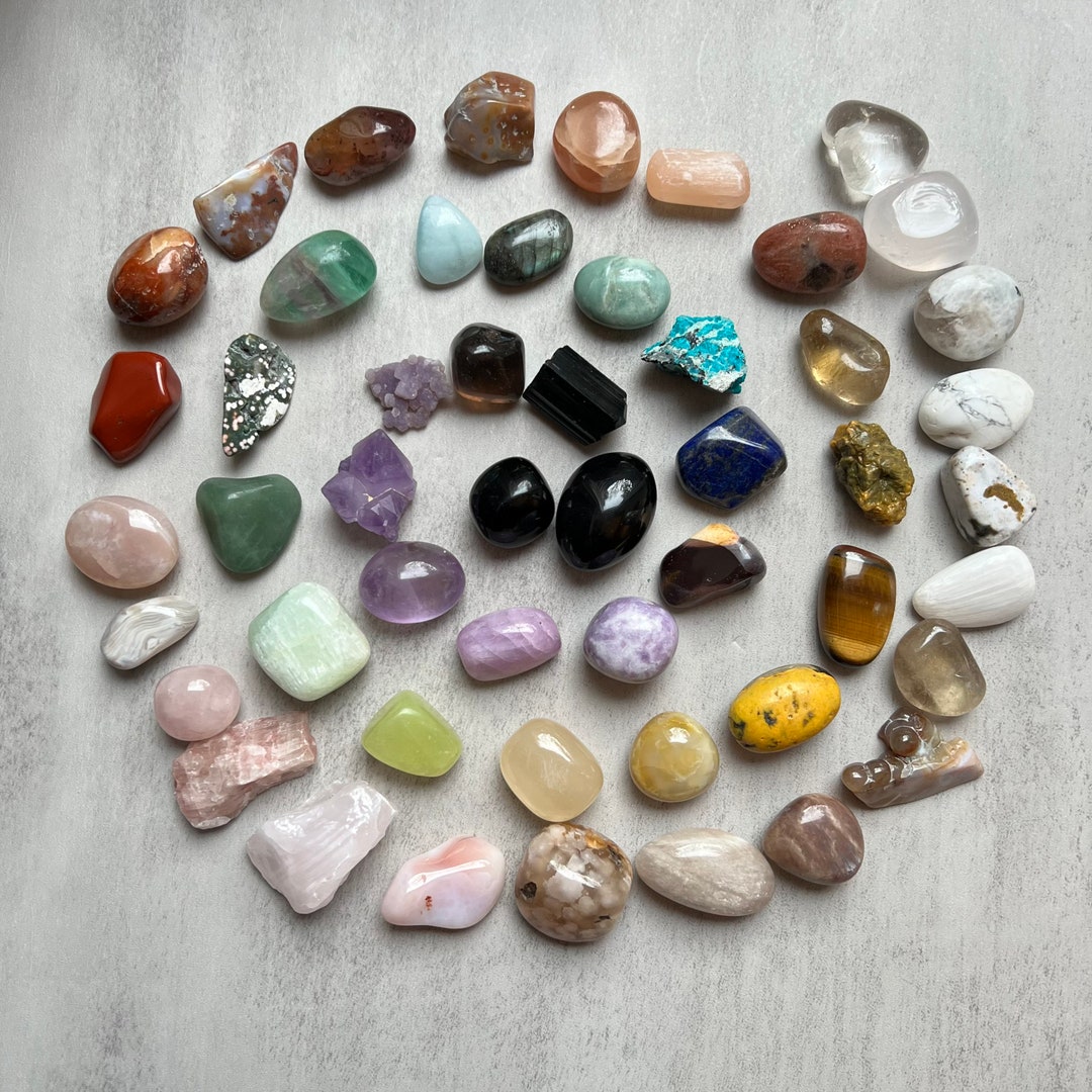Deluxe Mystery Crystal Tumbles Set- Intuitive Pick | 10, 15, 20, or 25 ...