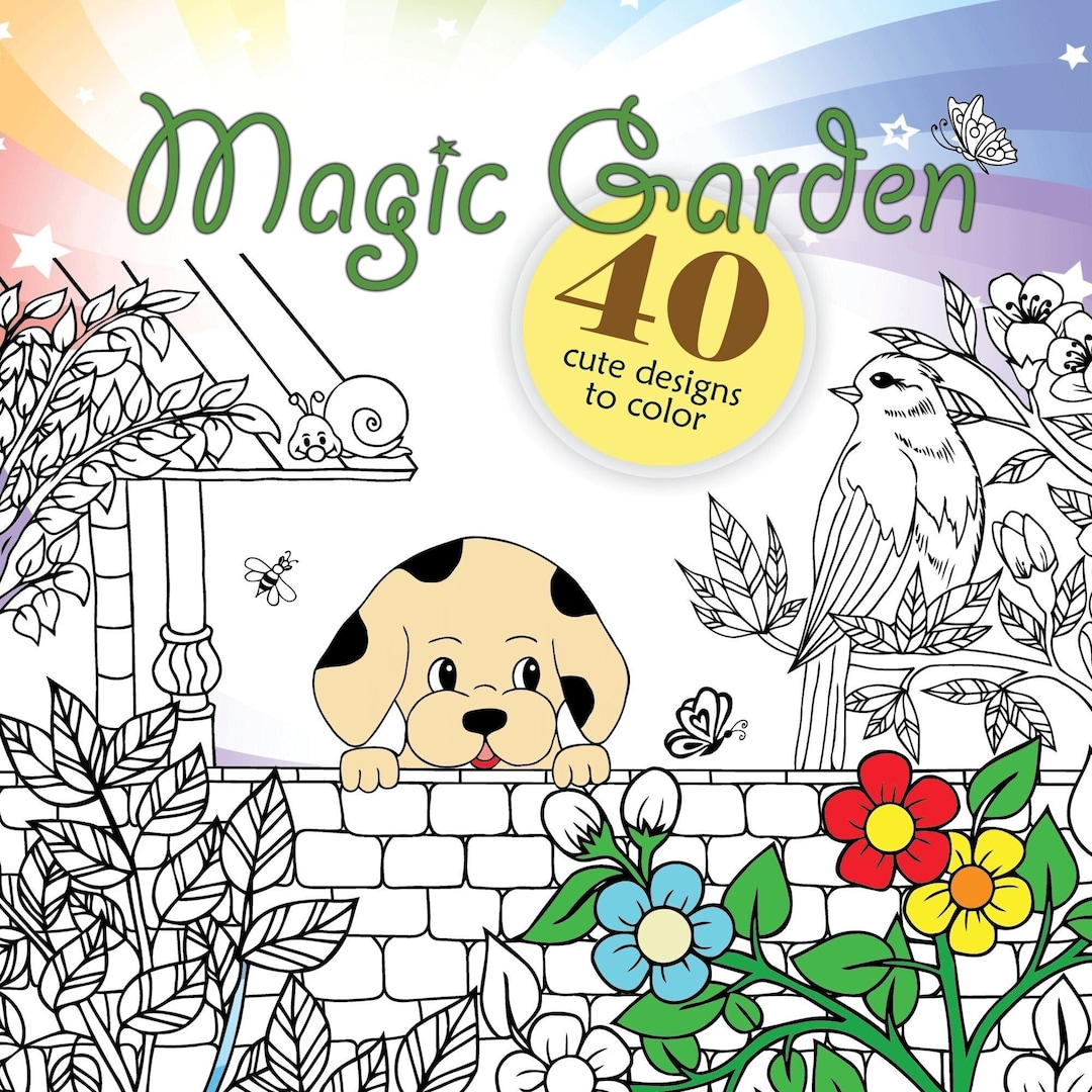 Magic Garden. 40 Coloring Pages for Adults. Color Forest Creatures ...