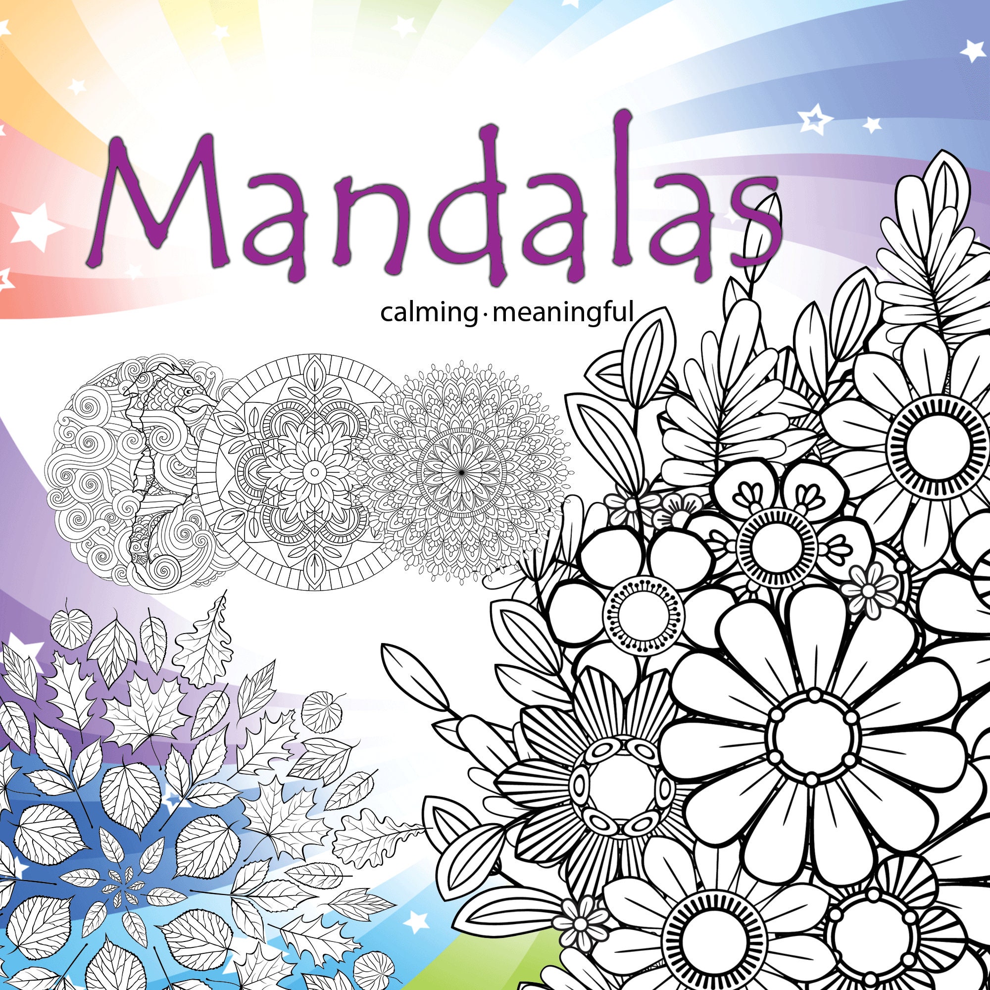 38 Mandala Coloring Pages for Adults. Color Meaningful Floral and ...