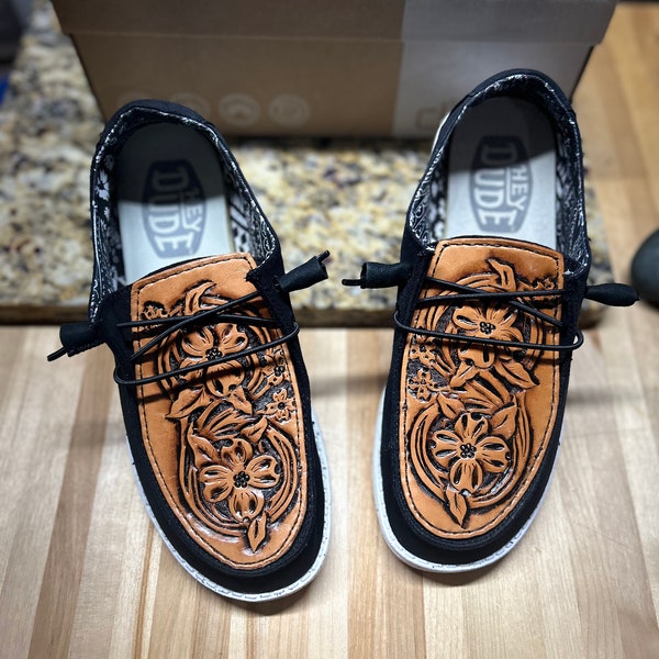 Tooled Leather Shoes - Etsy