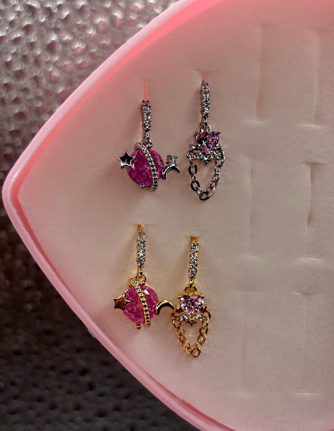 PINK NOSE RING | Dangle Nose Ring | Nose Piercing | Nose Jewelry ...