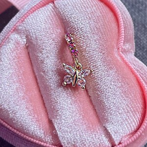 PINK BUTTERFLY Nose Ring| Nose Piercing | Nose Jewelry | Nose Stud ...