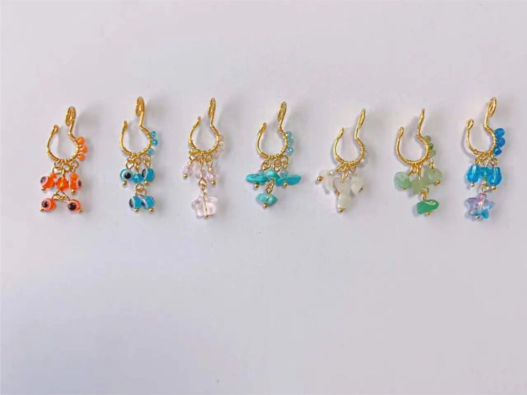 CRYSTAL NOSE CUFF| Fake Nose Ring| Nose Ring| Nose Cuff Non Piercing ...