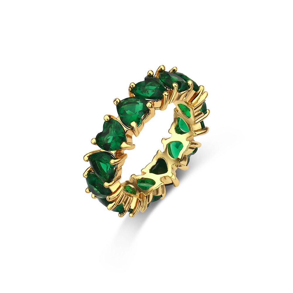 HEART ETERNITY RING| Heart Stone Ring | Statement Ring | Cubic Zirconia ...