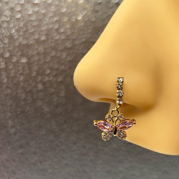 Butterfly Nose Ring - Etsy