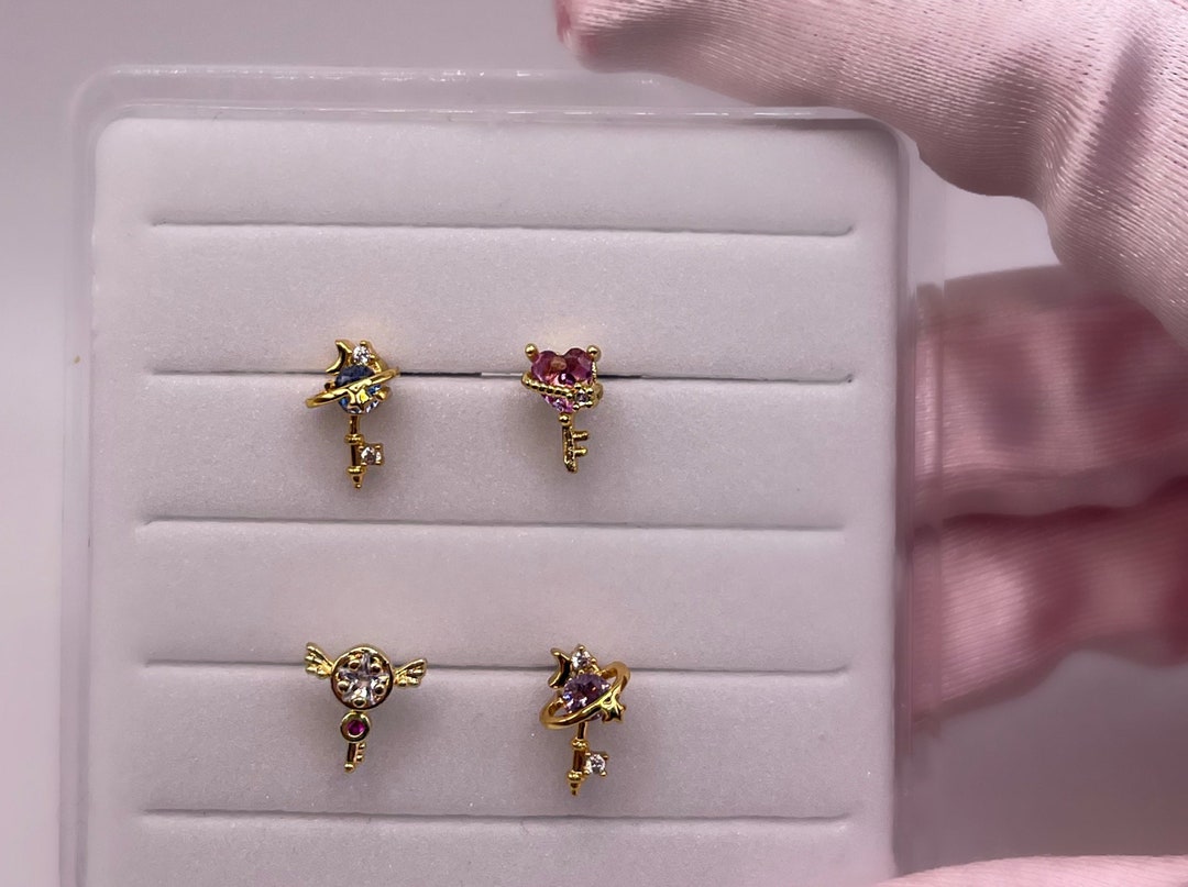 KEY NOSE STUD| L Bend Nose Stud | Nose Piercing | Nose Jewelry | Nose ...