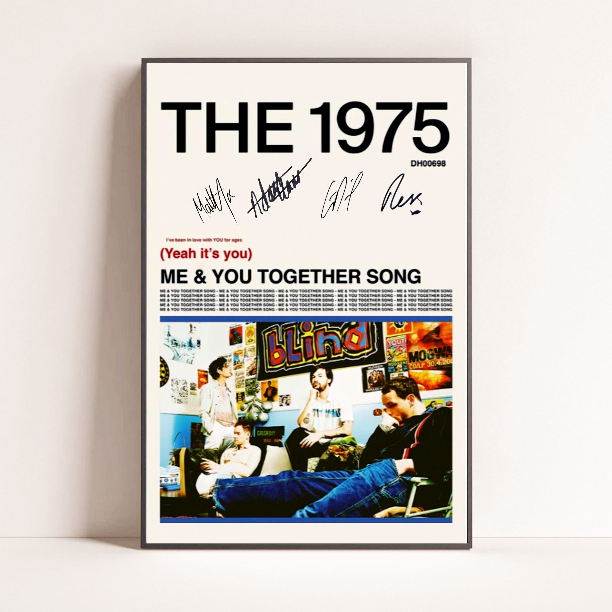 The 1975 Signature Poster, Me And You Together Song Print, The 1975 ...