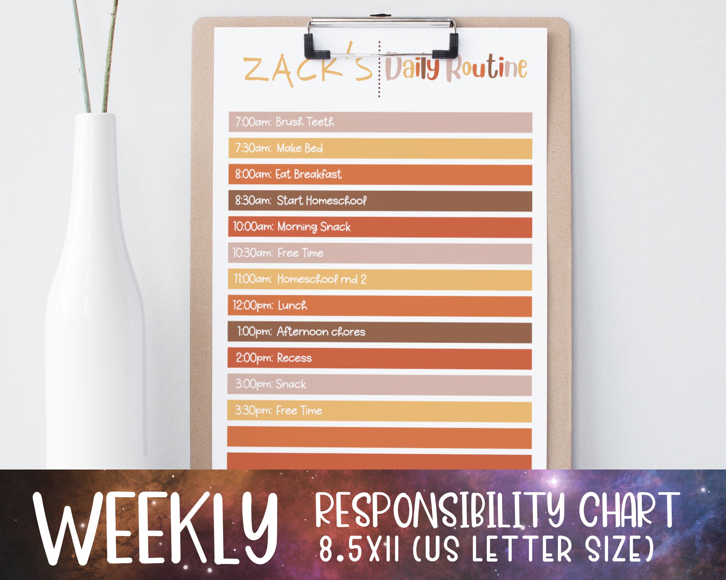Homeschool Daily Rhythm Template | Homeschool Daily Routine | Kids ...