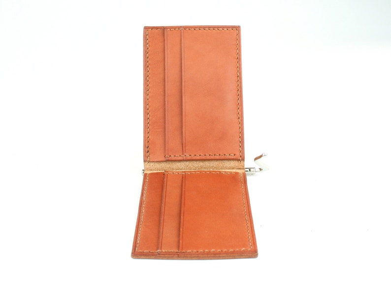 Wickett and Craig Chestnut Skirting Leather Bifold Wallet With Money ...