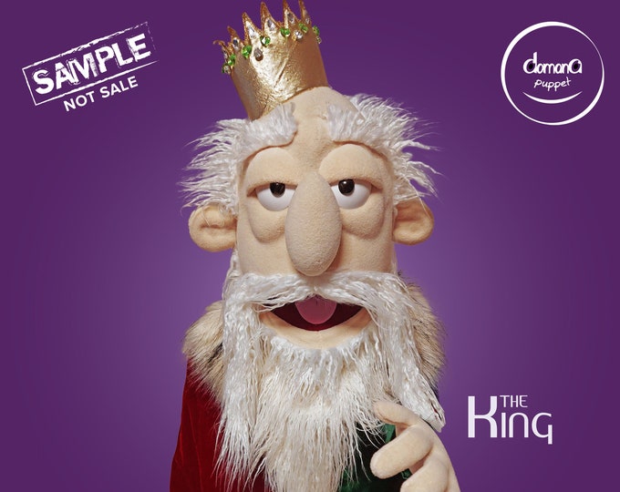 KING PUPPET CUSTOM Professional Hand Rod Puppet Half Body - Etsy