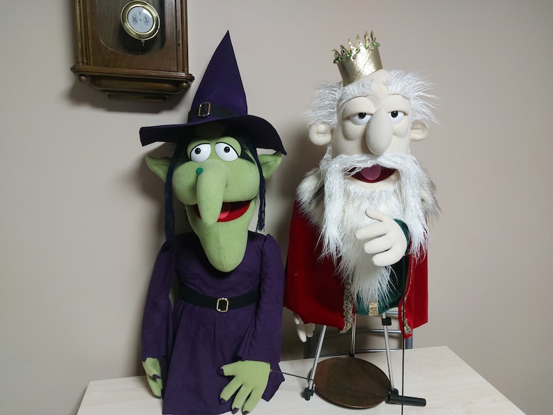 WITCH PUPPET- Professional Hand Rod Puppet Half Body - Etsy
