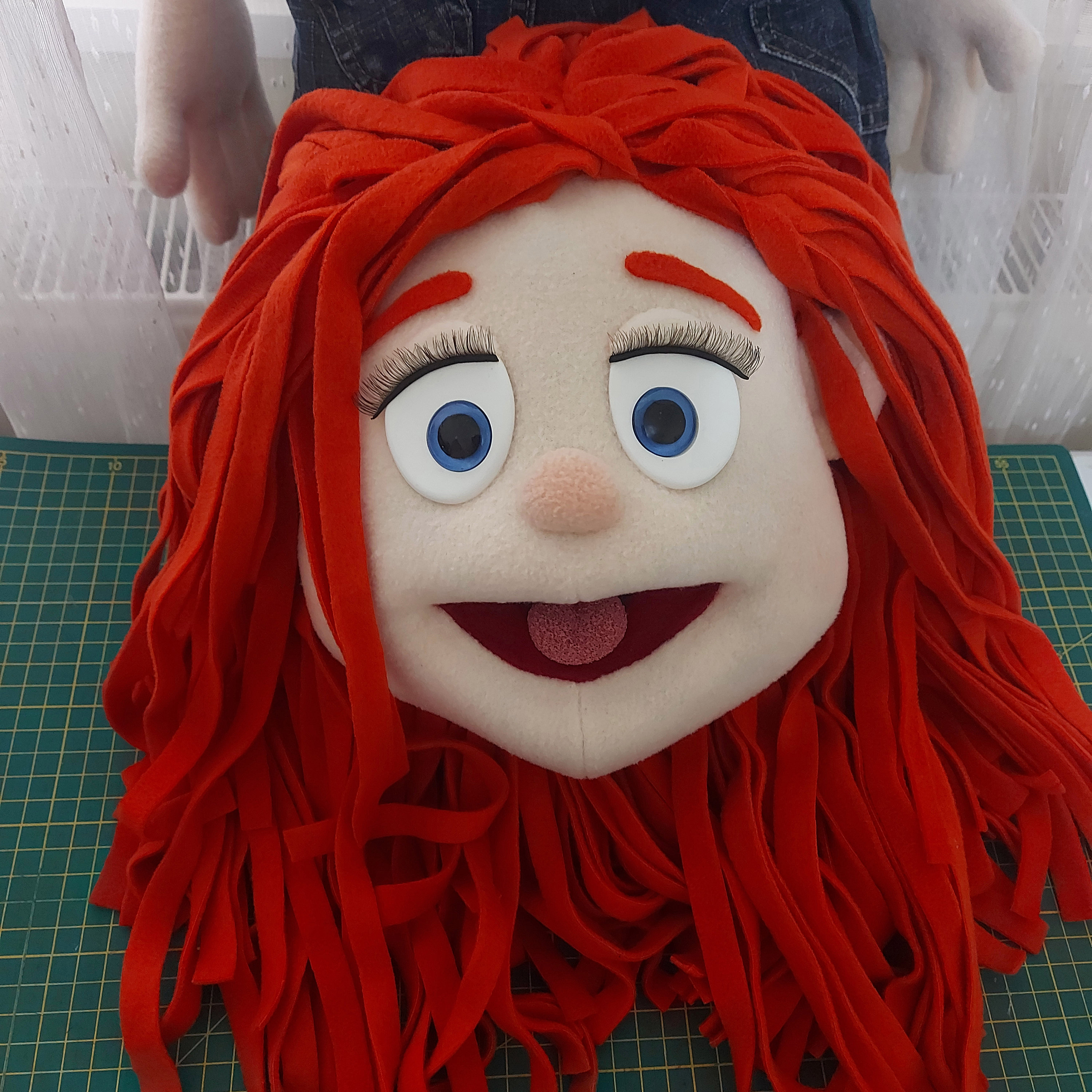 GIRL PUPPET Ruddy-cheeked Cute - Professional Hand Rod Puppet - Full ...