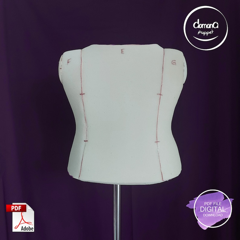 Female PUPPET TORSO Foam PATTERN Pdf File Digital Download - Etsy