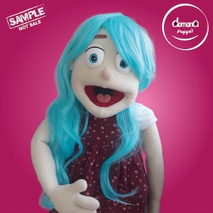 GIRL PUPPET Ruddy-cheeked Cute - Professional Hand Rod Puppet - Full ...