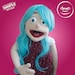 GIRL PUPPET Ruddy-cheeked Cute - Professional Hand Rod Puppet - Full ...