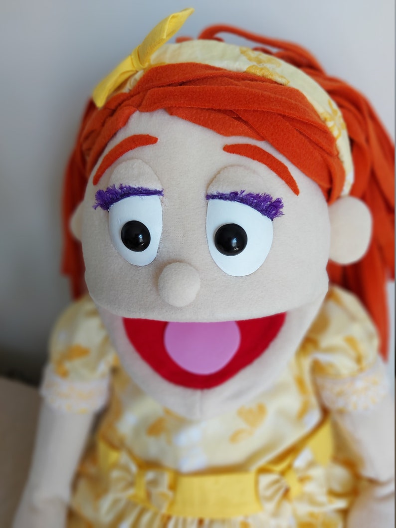 Cute GIRL PUPPET CUSTOM Professional Hand Rod Puppet Full - Etsy