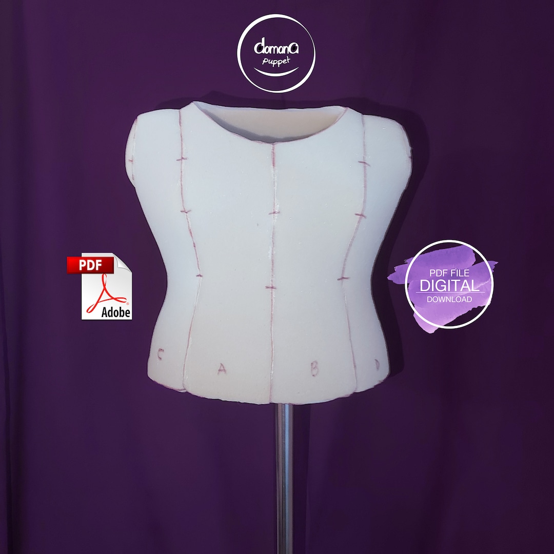 Female PUPPET TORSO Foam PATTERN Pdf File Digital Download - Etsy