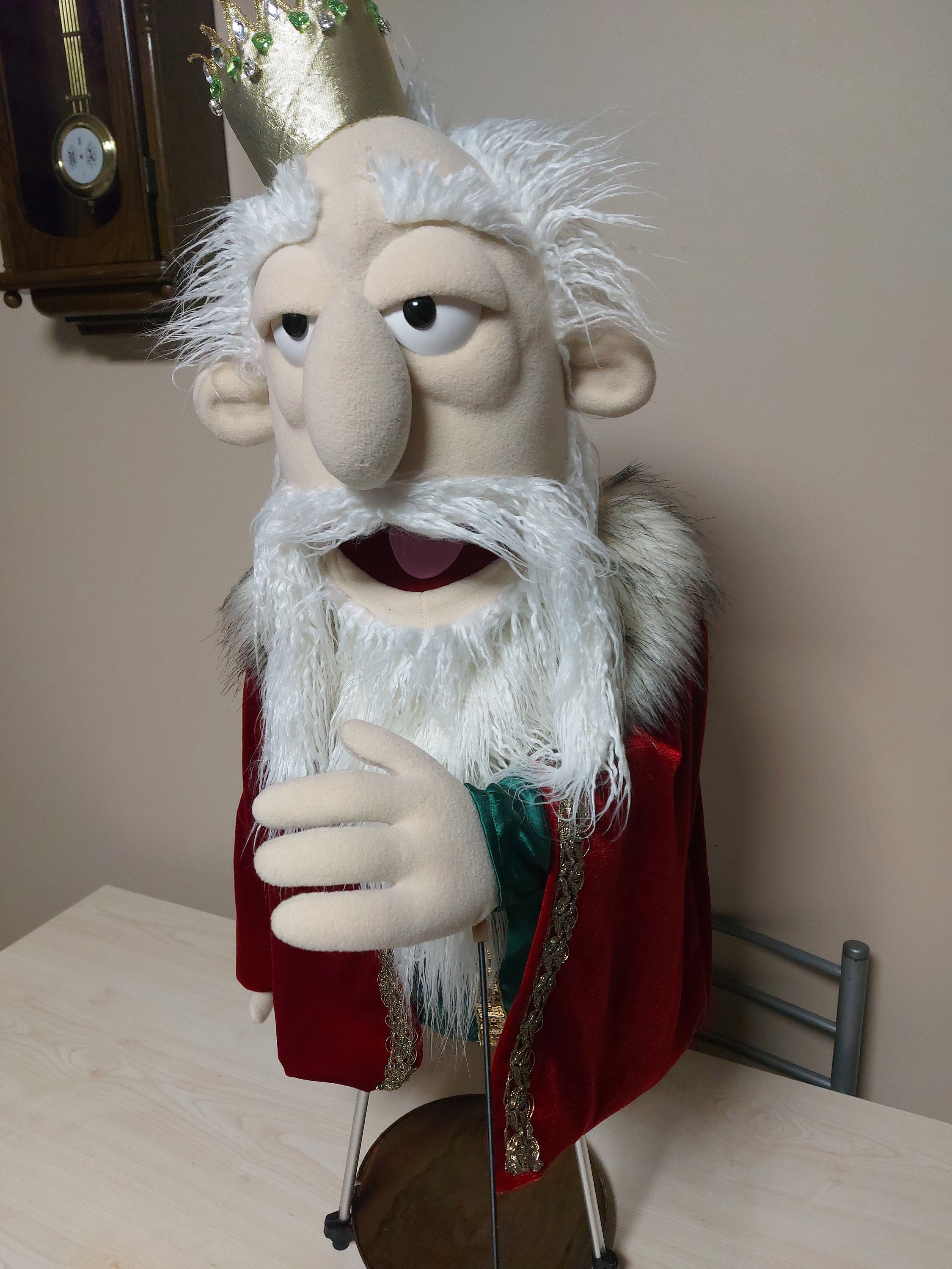 KING PUPPET CUSTOM Professional Hand Rod Puppet Half Body - Etsy