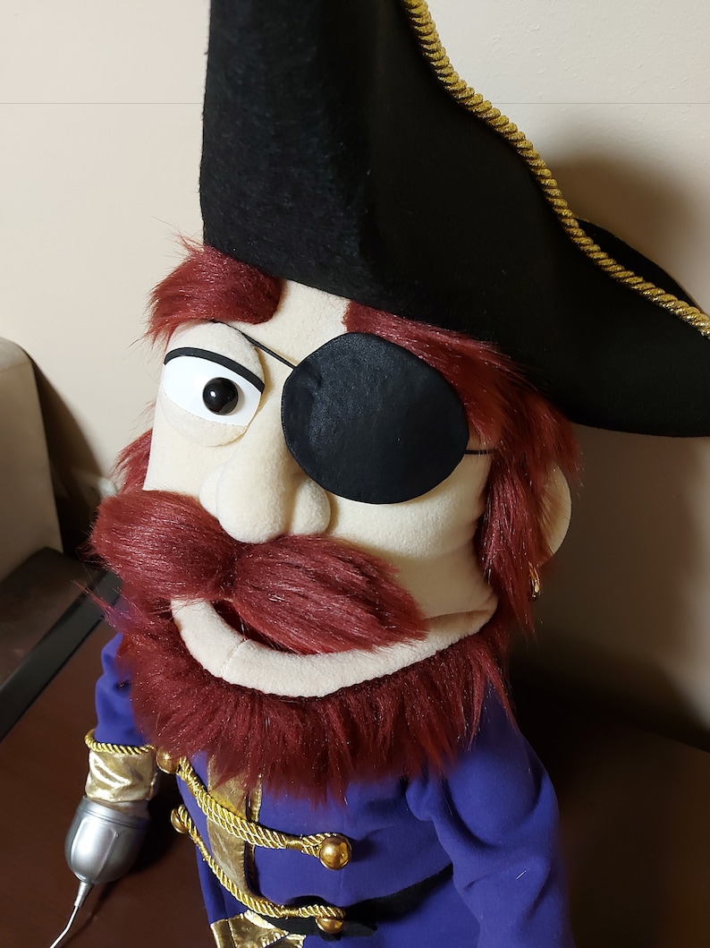 PIRATE PUPPET CUSTOM Professional Hand Rod Puppet Half Body | Etsy